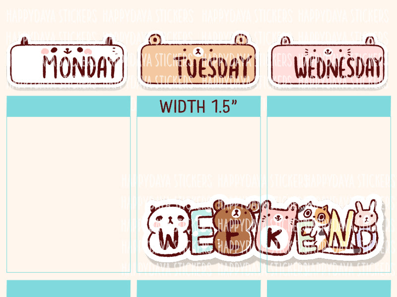 PM083 Days of the weeks (Pandaru and friends) – HappyDAYA